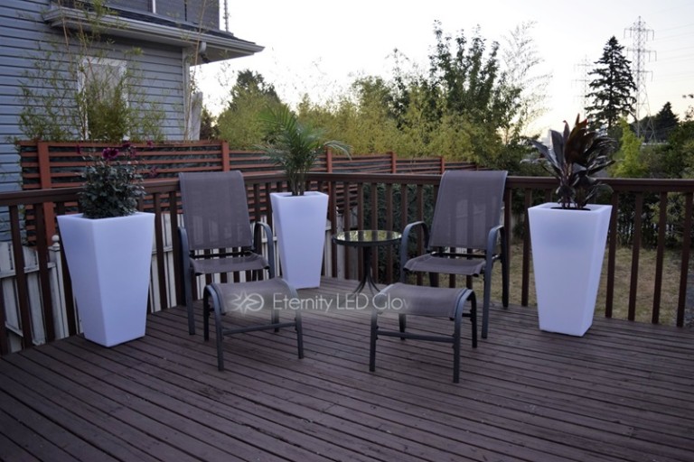 LED Light up Tall flower pot for outdoor or indoor | Eternity LED Glow