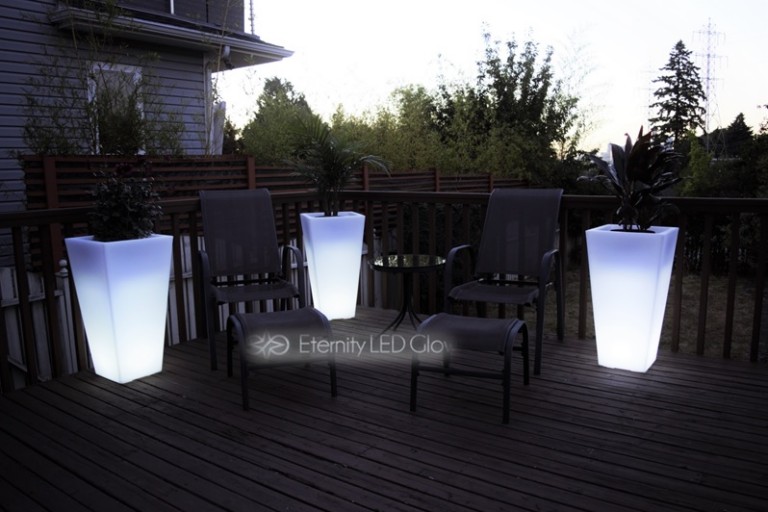 LED Light up Tall flower pot for outdoor or indoor | Eternity LED Glow